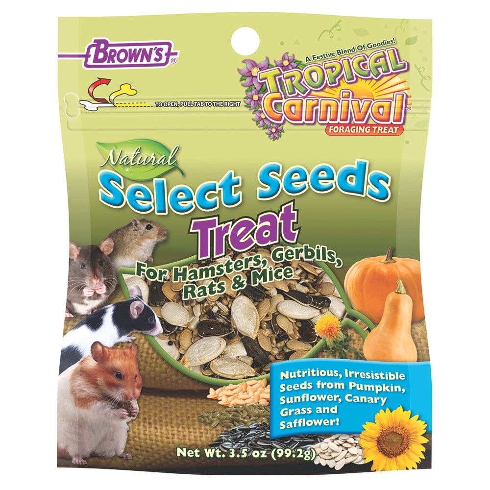 Brown's Tropical Carnival Select Seeds Small Animal Treat - 99.2g Case ...