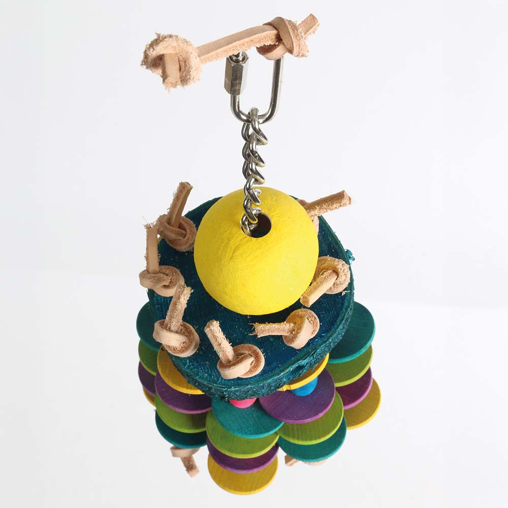 Alien Forager Wood and Leather Parrot Toy - Northern Parrots