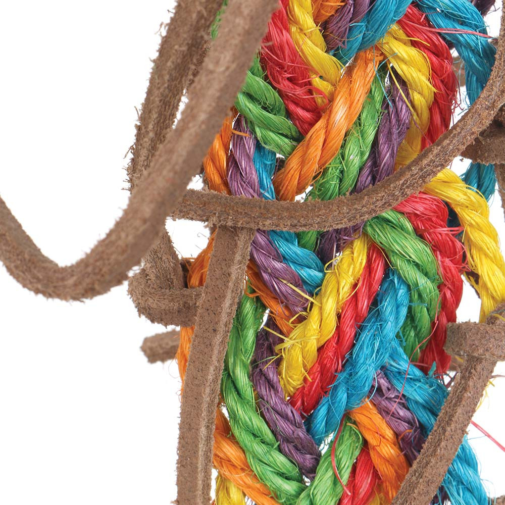 Preening Plait | Leather & Rope Parrot Toy