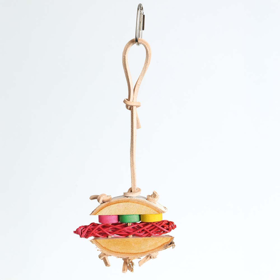 Leather Elves Hookbill Hotdog Parrot Toy - Northern Parrots