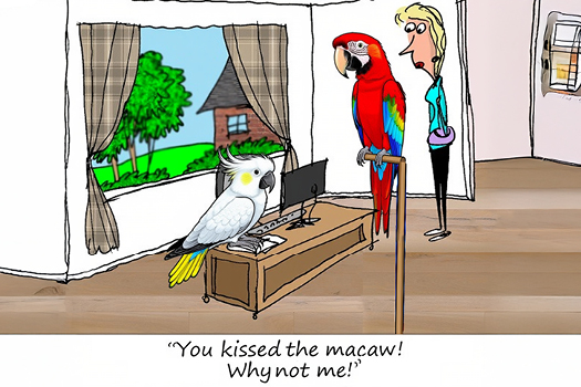 Parrot Funnies by Comic Jerry King - Northern Parrots