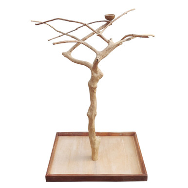 Java Midi Tree Natural Hardwood Parrot Stand - Northern Parrots
