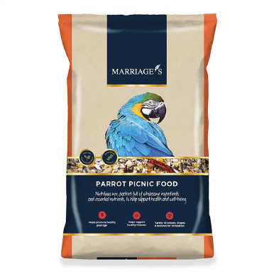 Marriage's Quality Indoor Bird Picnic Variety Mix Parrot Food 12.55kg ...