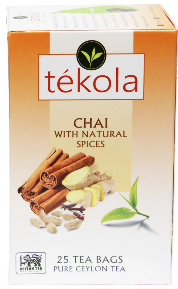 Tekola Chai with Natural Spices 25 Tea bags - lankandelight.com
