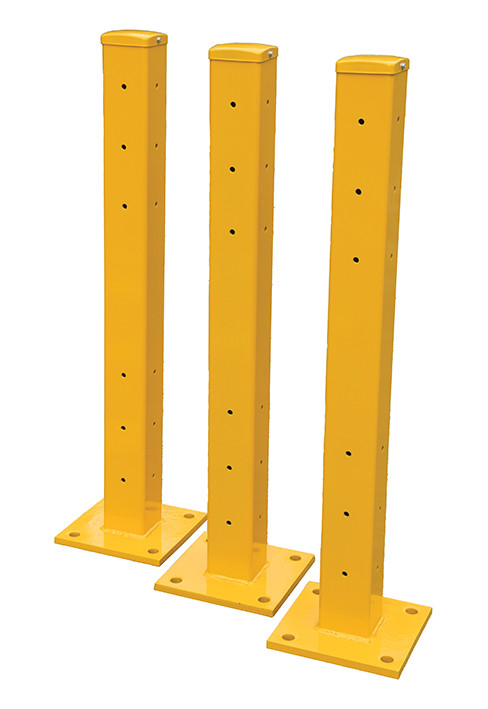 Guardrail post - double rail