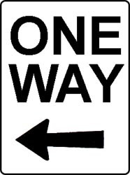 One way left sign - reflective Traffic Signs/Regulatory signs/One way ...