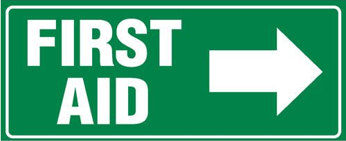 First aid arrow right sign - Premier Workplace Solutions