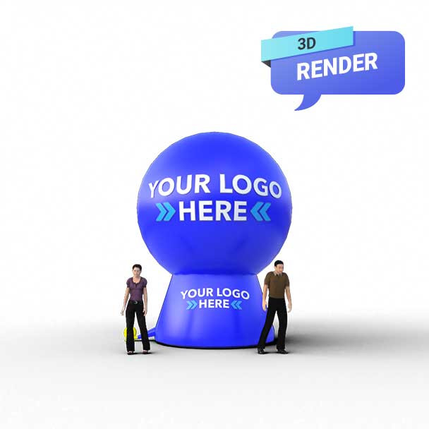 Inflatable Sphere with Base | Customizable Giant Blow Up Ball