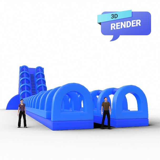 40' Mega Double Tube Water Slide