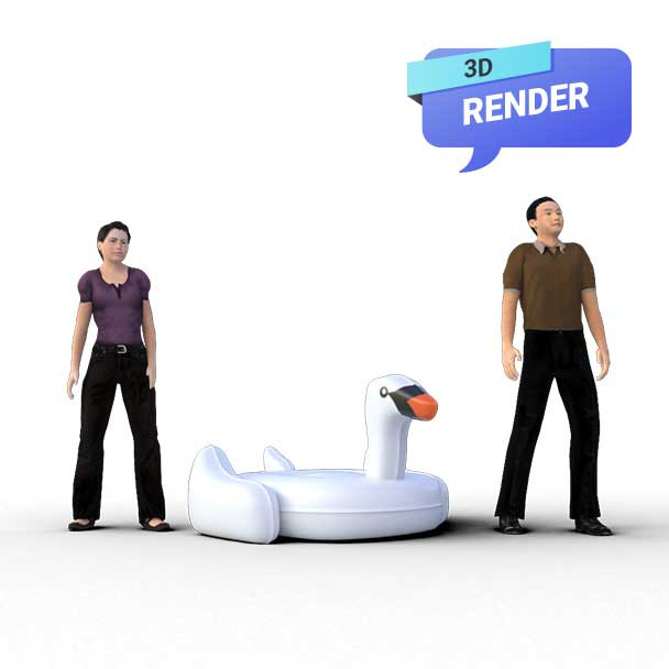 Inflatable Swan: Custom Elegance for Poolside Bliss