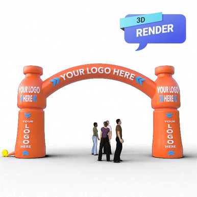 Bottles inflatable entrance Arch: Eye-Catching | i2k Promo
