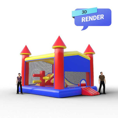 Module Combo Castle Primary | Bounce House Slides