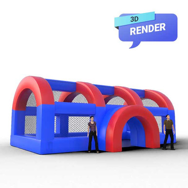 Ultimate Dodgeball Arena: 32' x 16' Inflatable Thrill for Unbeatable Fun