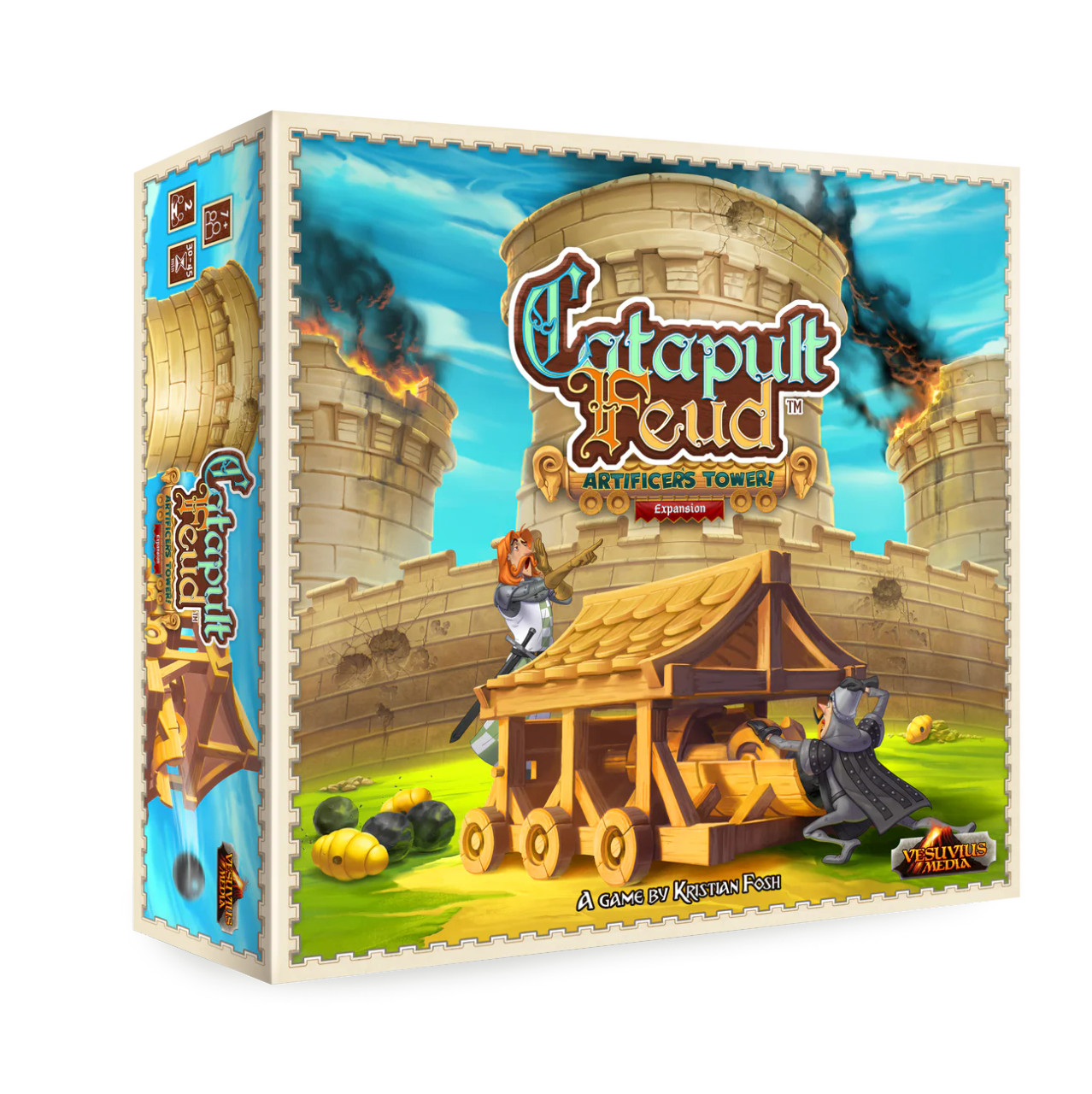 Catapult Feud: Artificer's Tower Expansion - Board Game Barrister
