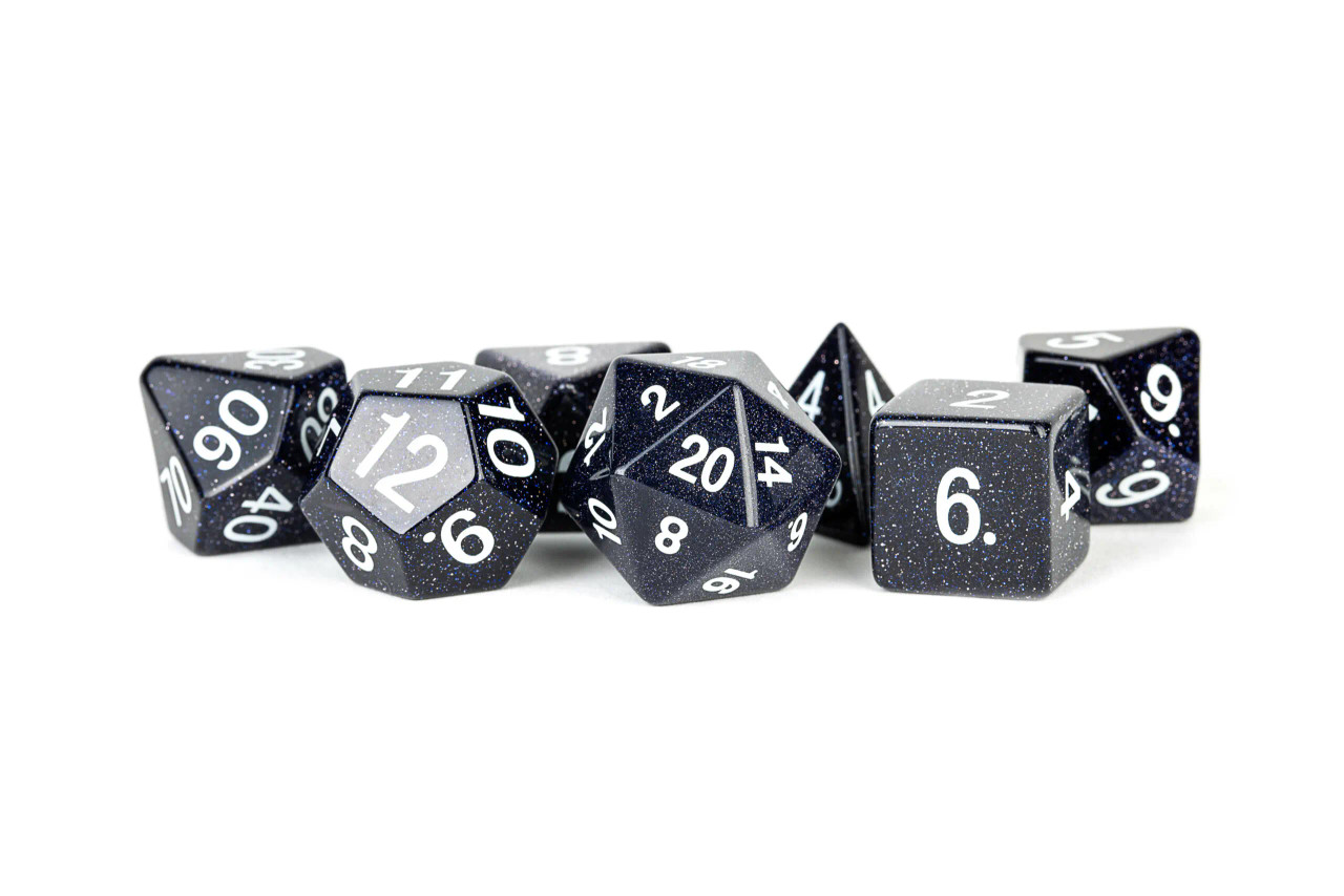 Blue Sandstone Gemstone Dice - Board Game Barrister