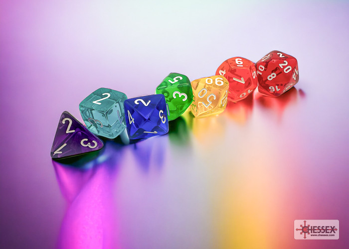 Translucent Prism Dice Set for Beginner Players - Board Game Barrister