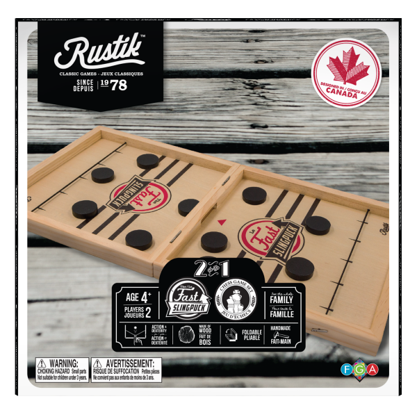 Fast Sling Puck & Chess—Foldable 2-in-1 Game - Board Game Barrister