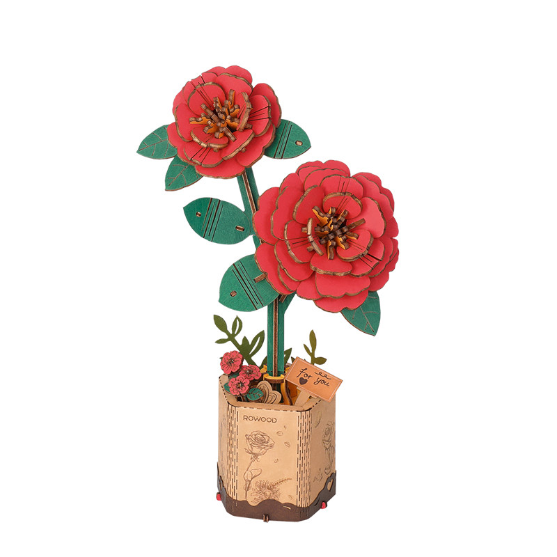 Red Camellia, Bloom Craft Model Kit - Board Game Barrister