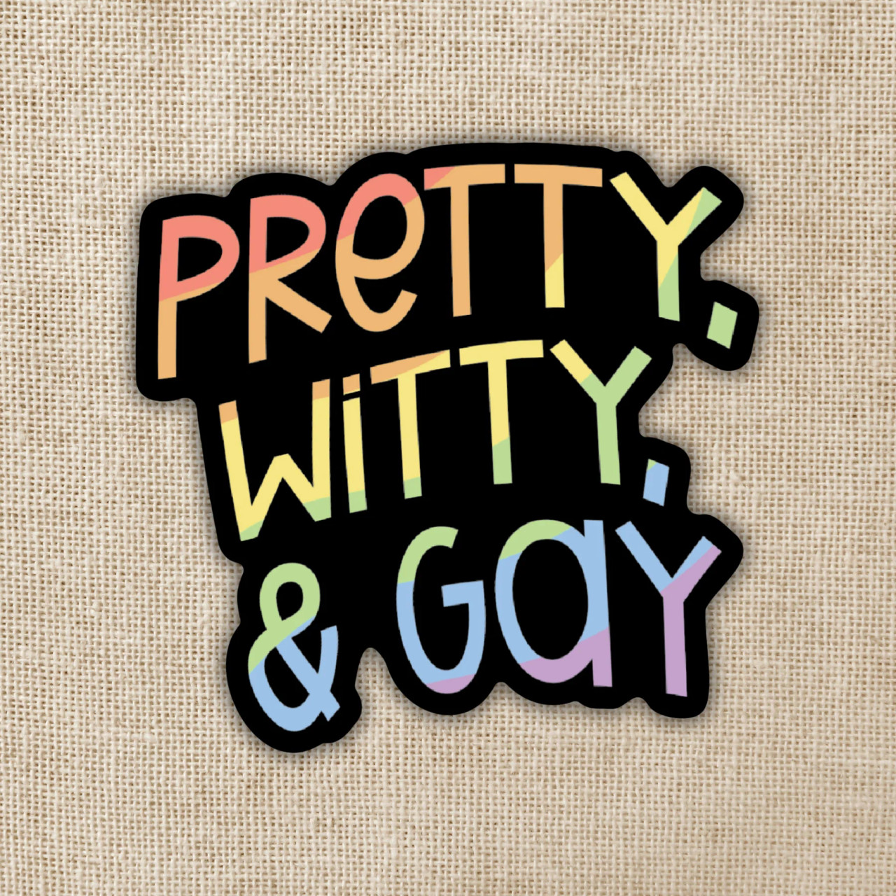 Sticker: Pretty Witty and Gay - Board Game Barrister