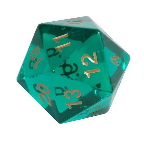 Emerald 55 milimeter Plastic d20 Countdown Die - Board Game Barrister