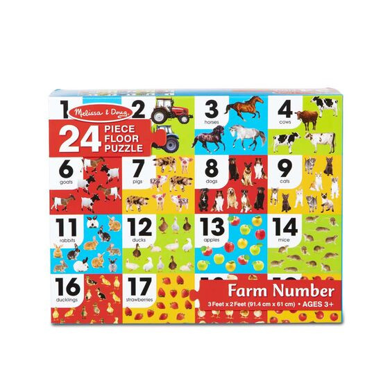 Farm Number Floor Puzzle 24pc (Sold Out - Restock Notification Only ...