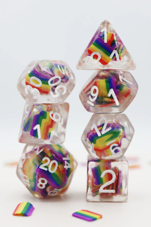 Rainbow Flag Dice Set - Board Game Barrister