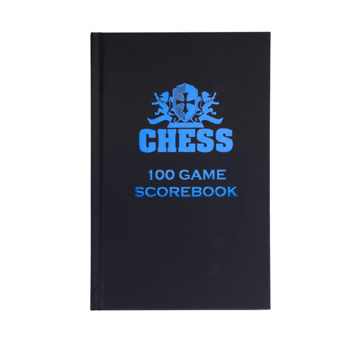 Black Chess Scholastic Hardcover Scorebook - Board Game Barrister