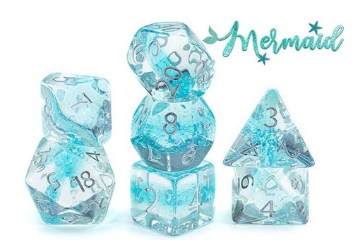 Mermaid Holographic Set Dice - Board Game Barrister
