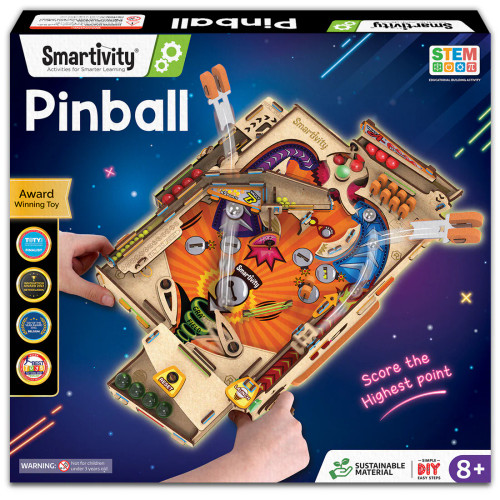 Pinball Machine, Build-It-Yourself STEAM Kit - Board Game Barrister