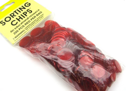 Red Sorting Chips (250) - Board Game Barrister
