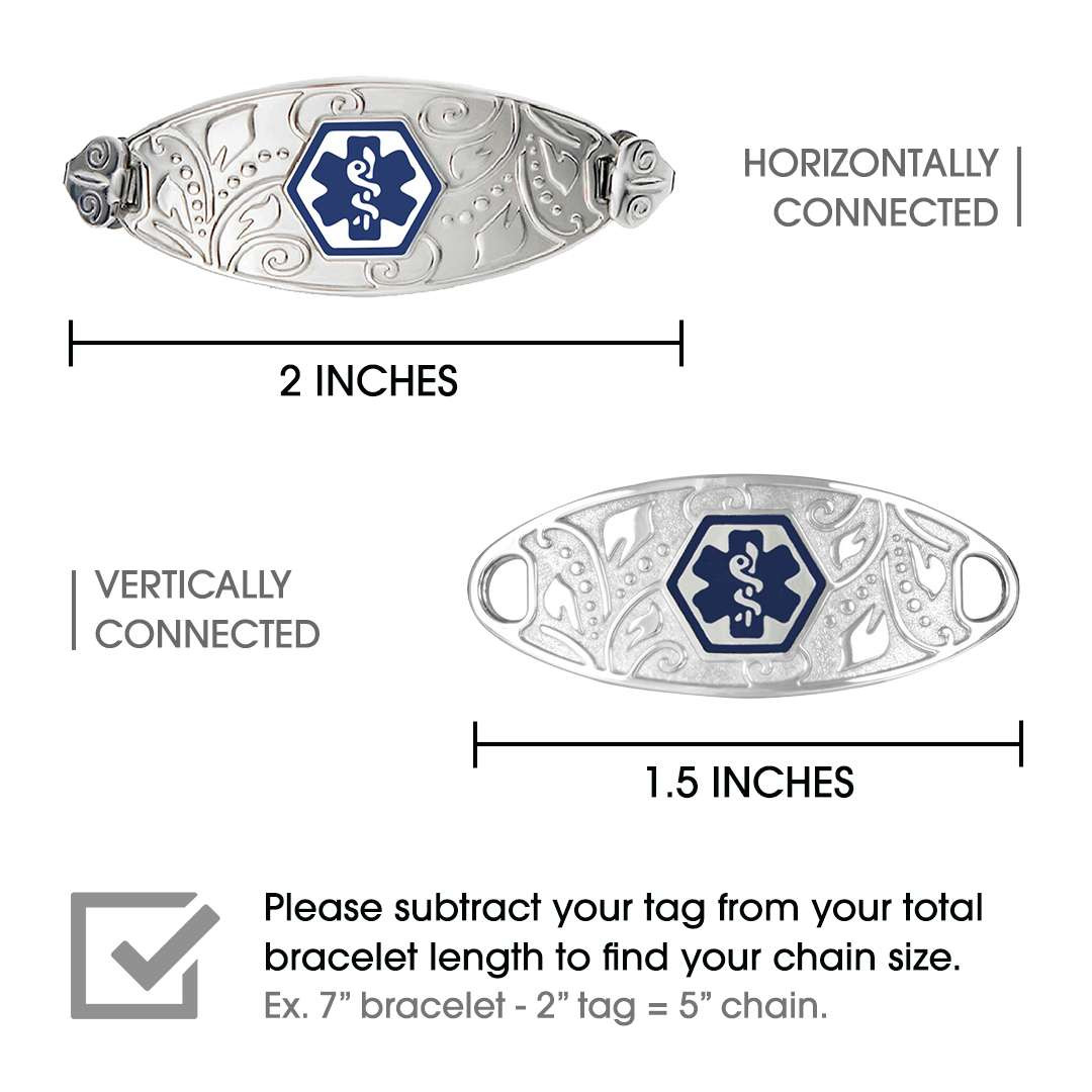 Tri-Strand Crystal Blue Bead Chain - Replacement Chain