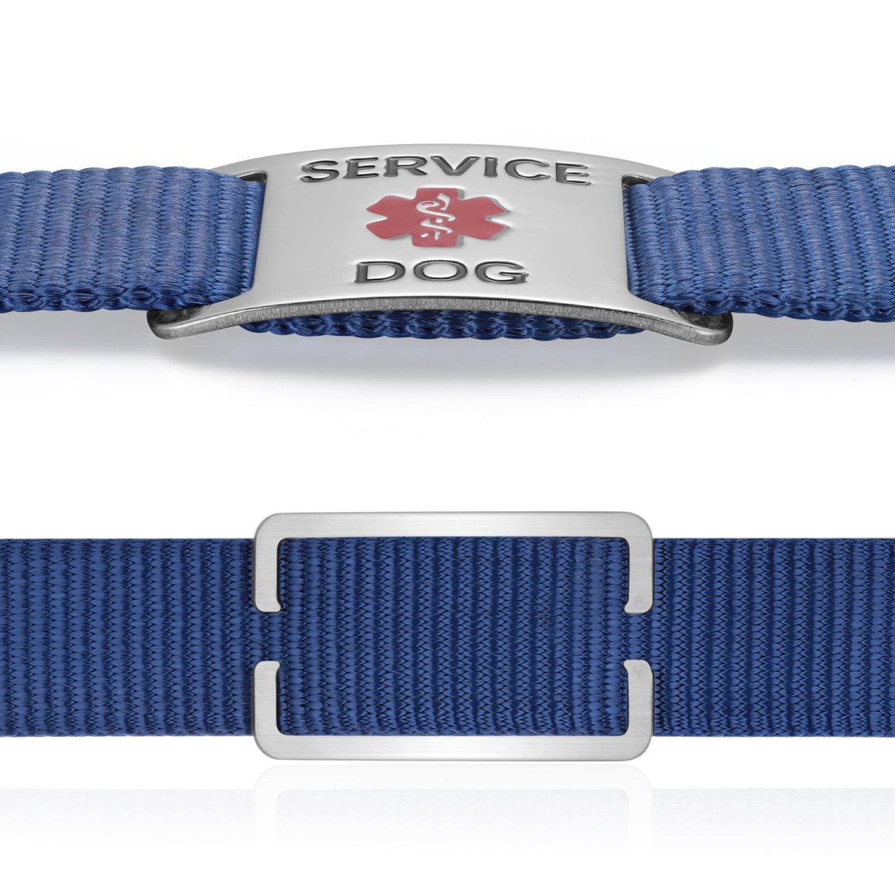 Service Dog Tag - Silent Slide-On Stainless Steel K9 Service Dog ID ...