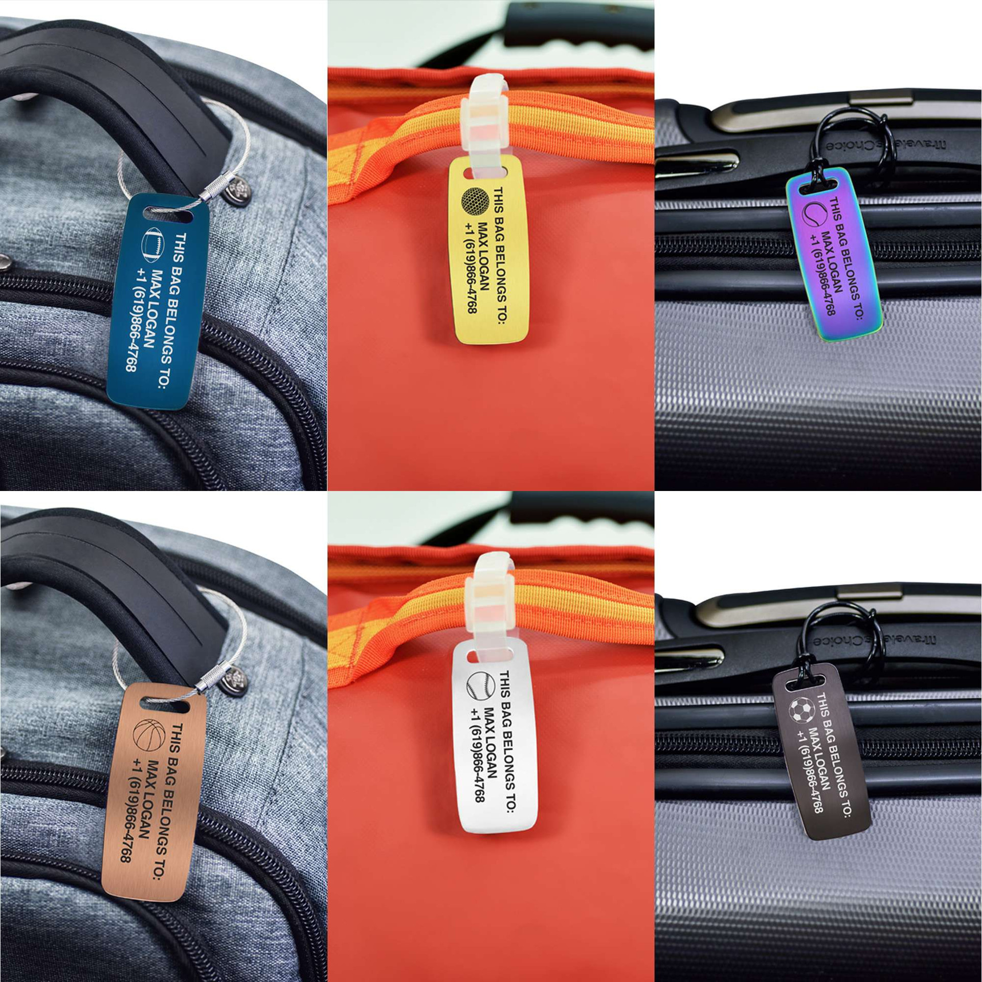 Personalized Sport Luggage and Bag Tags