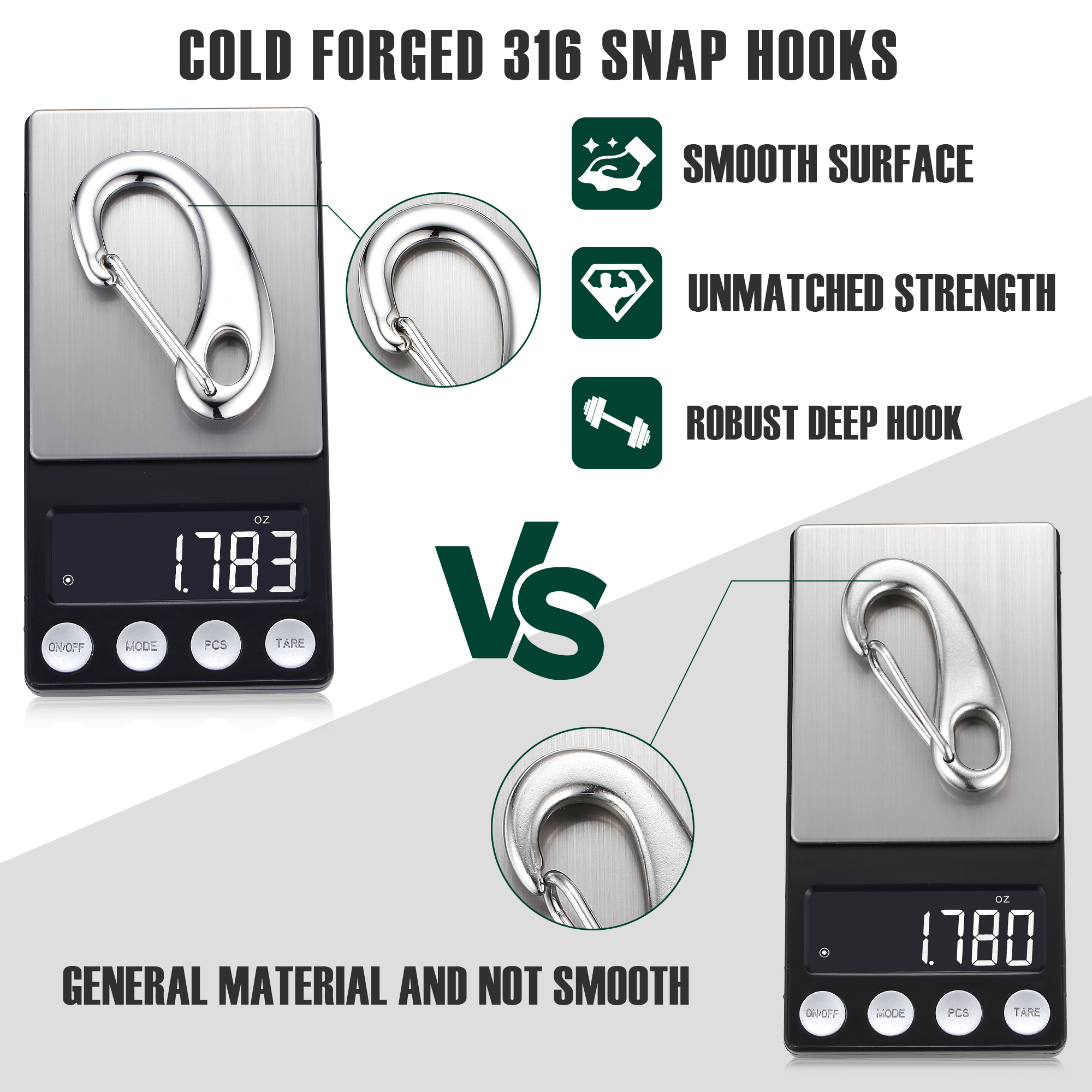 Heavy Duty Gate Clip: Stainless Steel 316, 2 - 5 Pieces