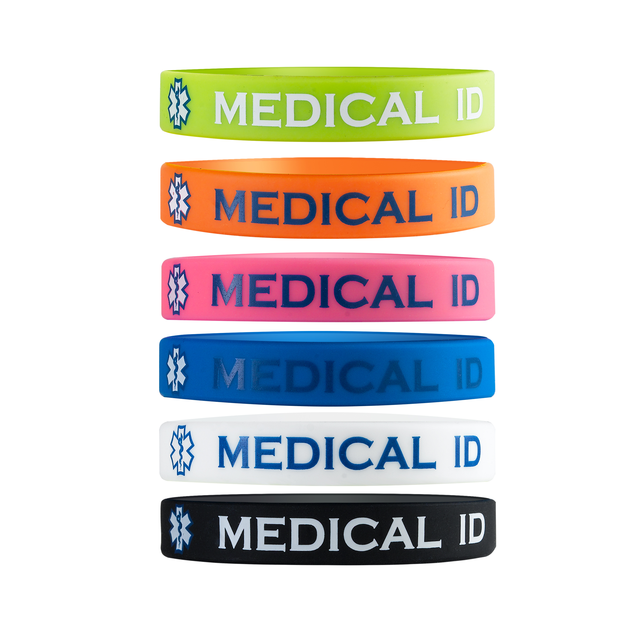 Medical ID - Sleek Sport Silicone Medical ID Band Bracelet