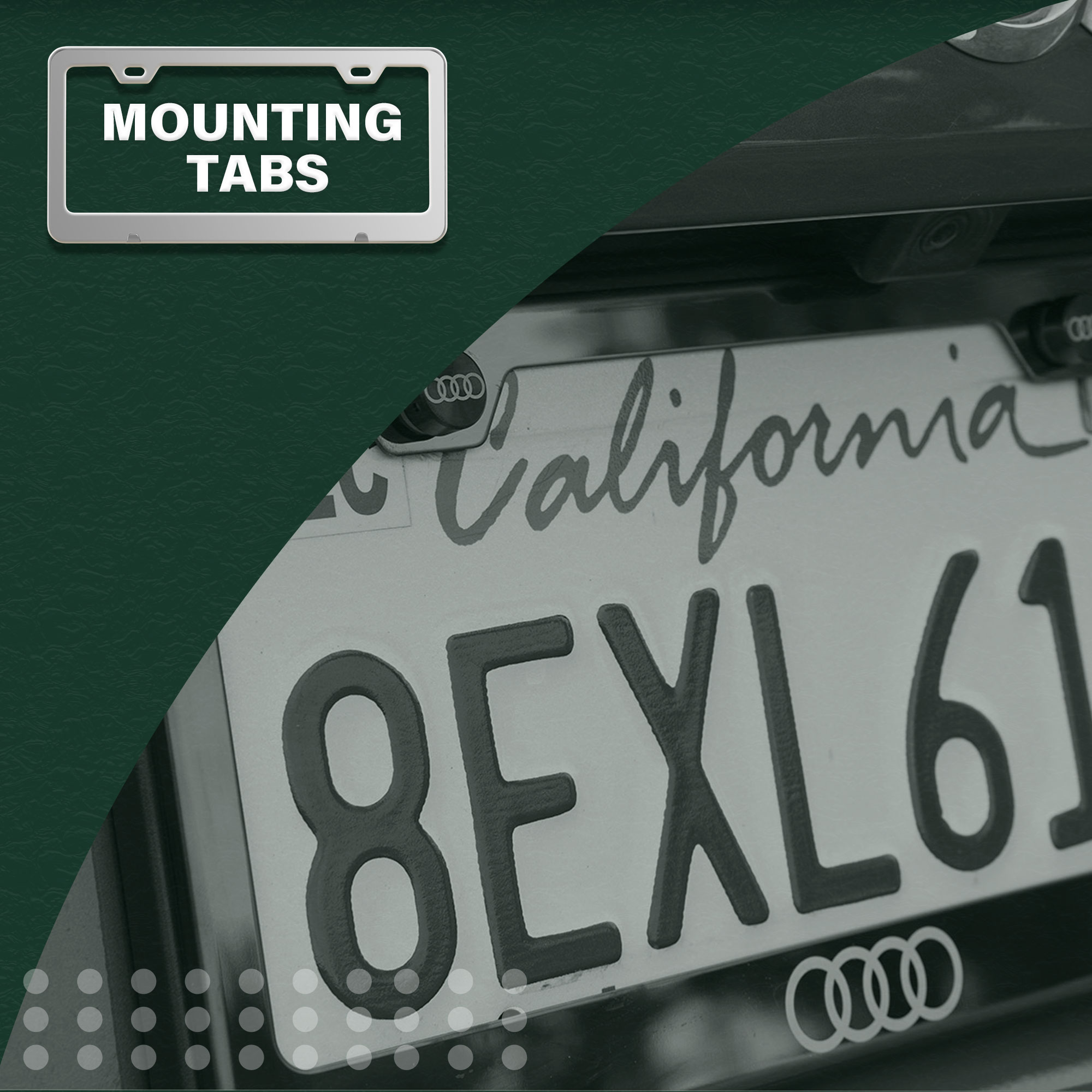 License Plate Frame - Personalized Stainless Steel 2-Hole License Plate ...