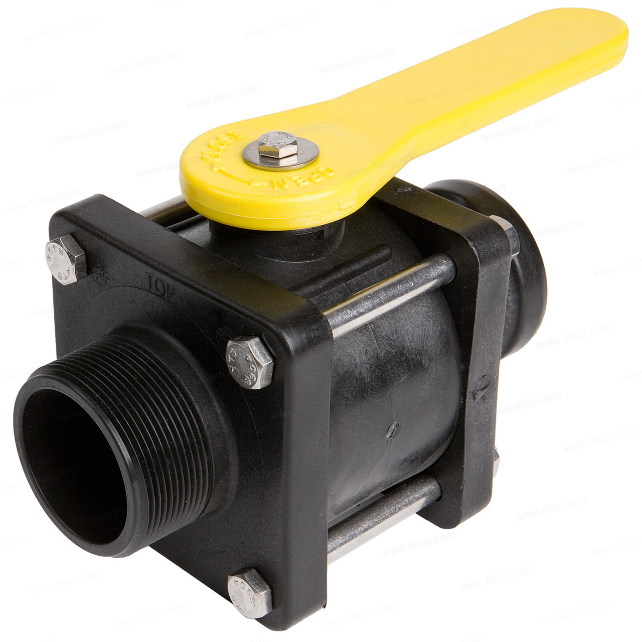 2'' Full Port Valve-Polypropylene-4 Bolt Male NPT x Male Coupler ...