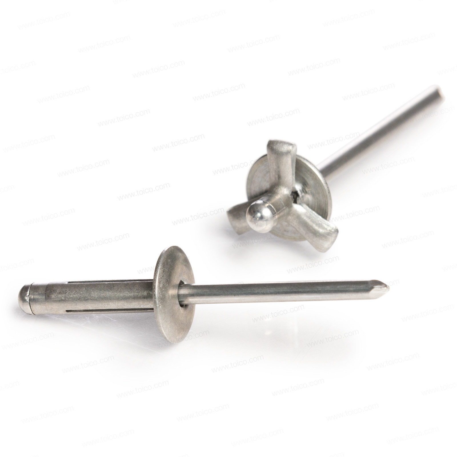 Large Flange Tri-Clamp Aluminum Rivet (Qty. 100bg) - Toico Industries, Inc