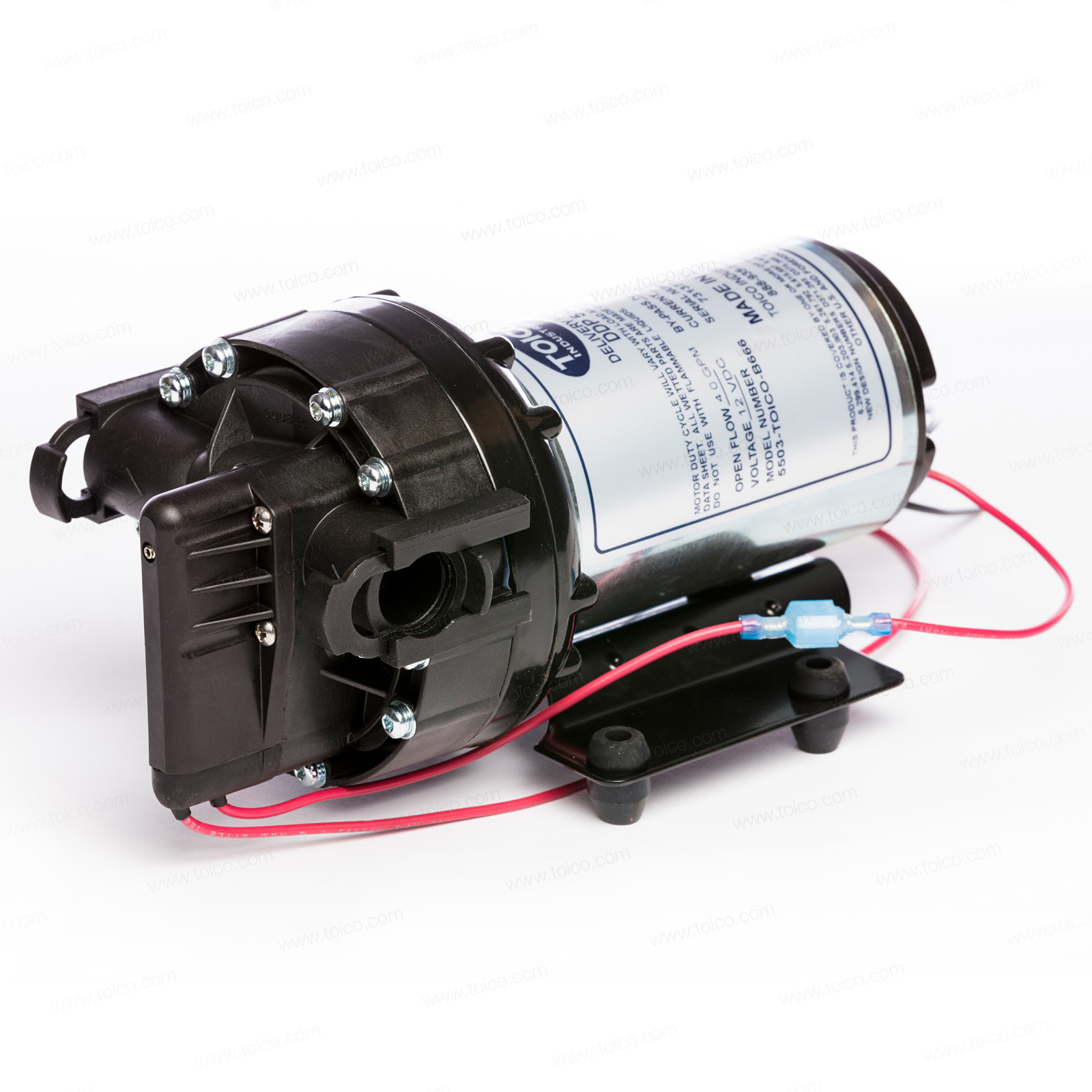 TOICO 12 Volt Pump 4.0 gpm @ 60 PSI 14 AMPS @ 60 PSI - Toico Industries ...
