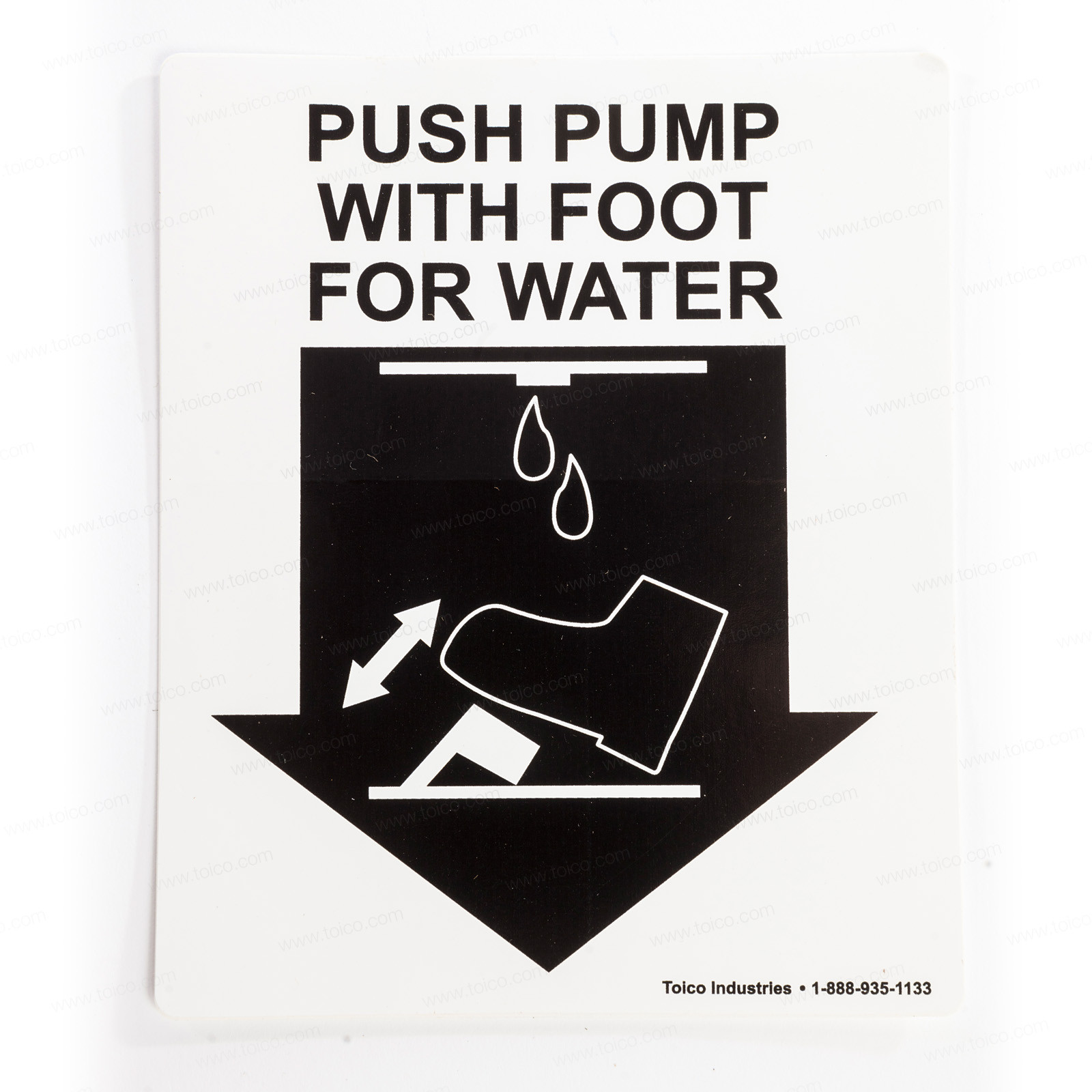 Push Pump with Foot Decal - Toico Industries, Inc