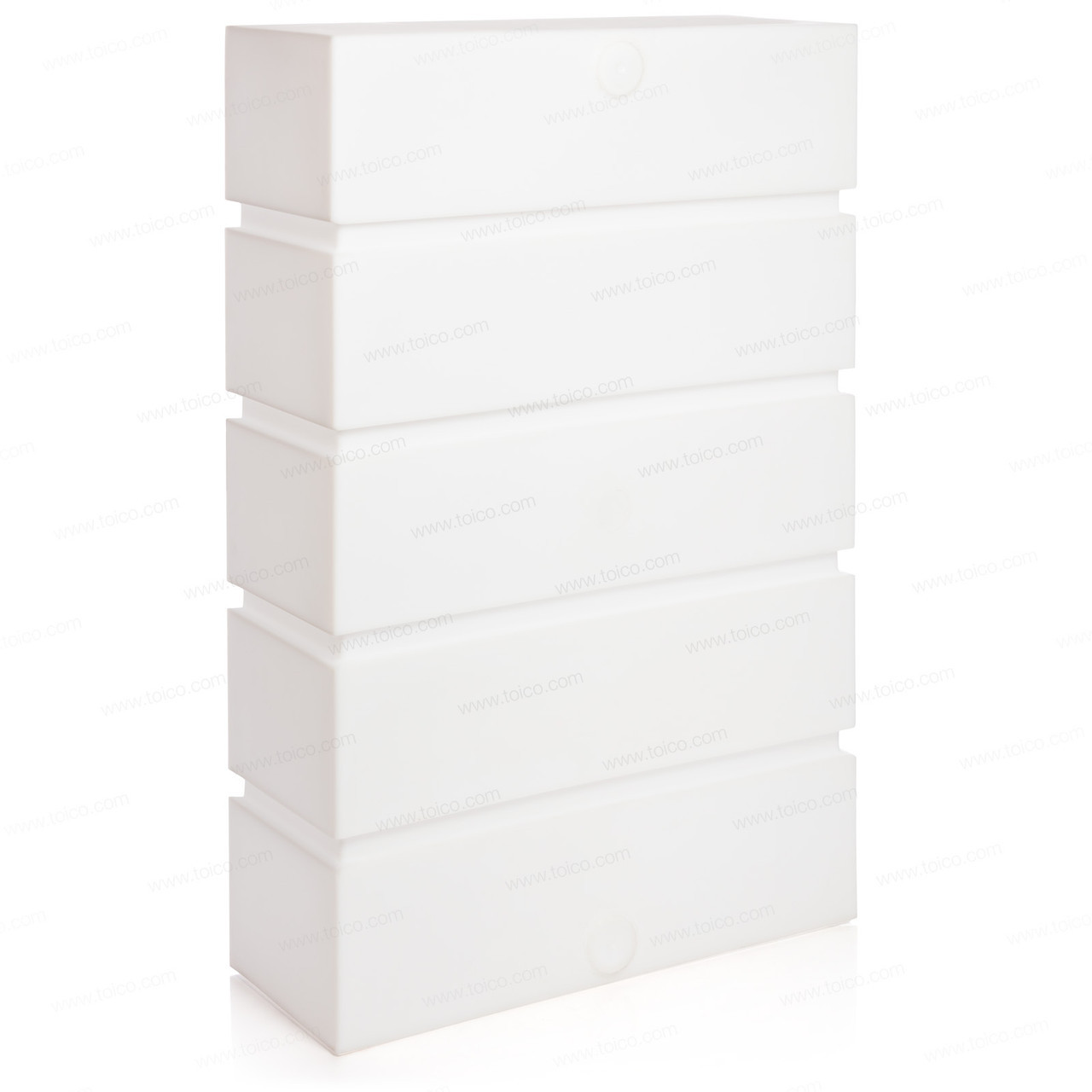 Plastic holding tanks and sinks.