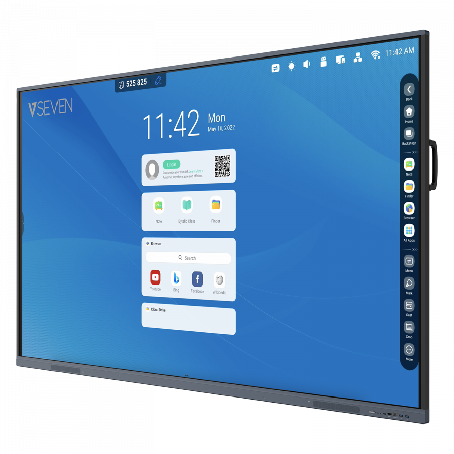 V7 Interactive Flat Panel (IFP) -75 Inch 4K Android 11 Display 4GB/32GB ...