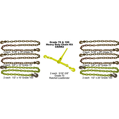 Heavy Recovery Chain Kit | Grade 100 | 350 lbs.