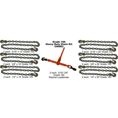 Heavy Recovery Chain Kit | 100% Grade 100 Components | 374 lbs. #CKHR5