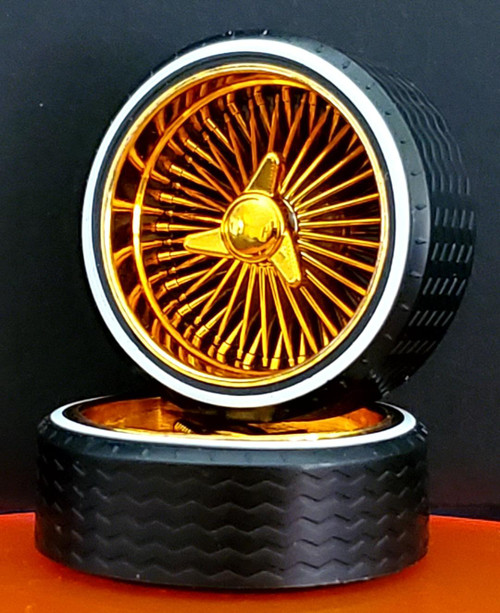 1/18 SUPER SPOKES LOWRIDER Wheels SMOOTH Style 3 Prong K/O Rim & LOW ...