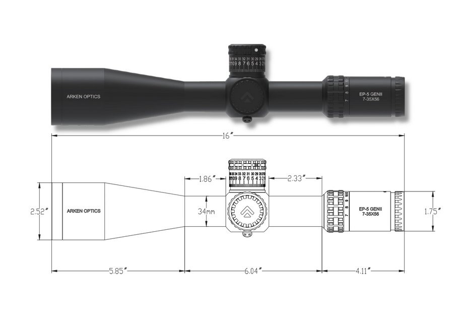 Arken EP-5 G2 7-35X56 FFP Riflescope