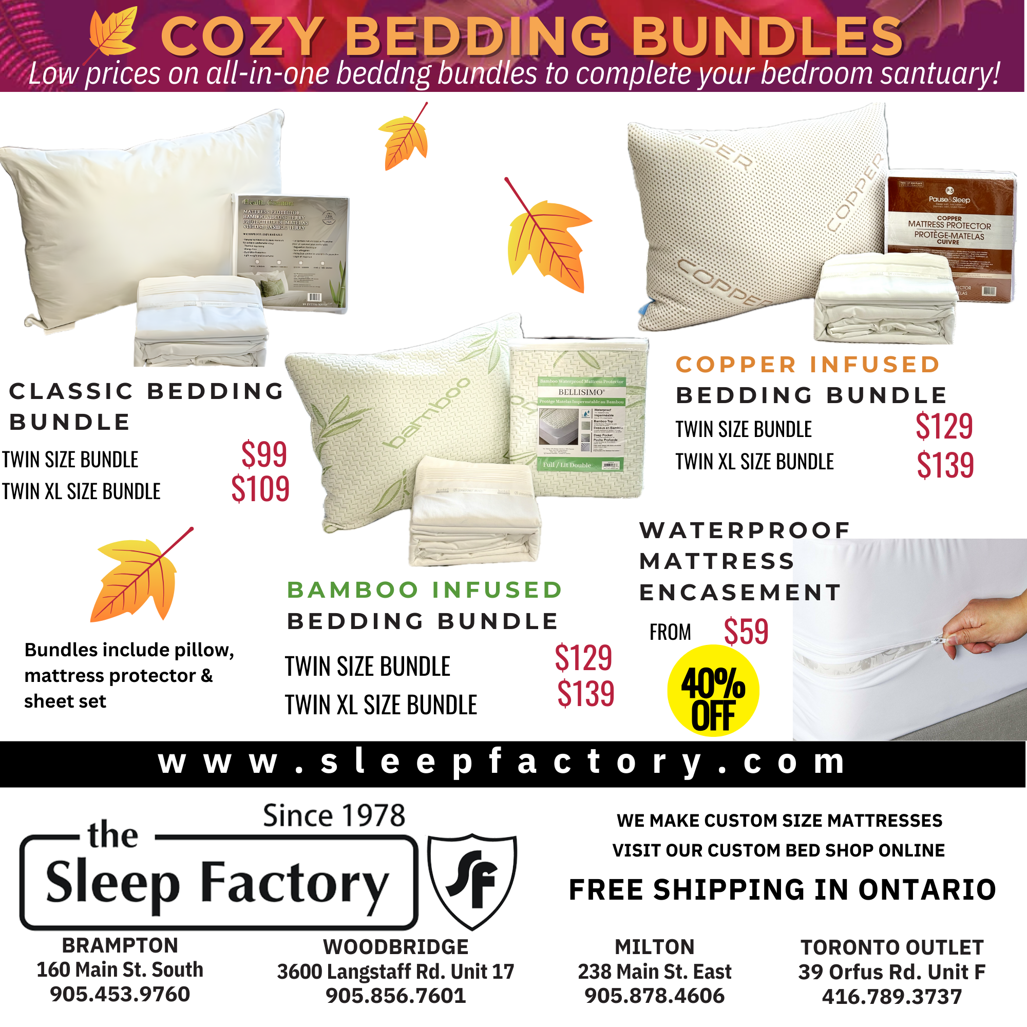 Mattress, Furniture & Bedding Products on Sale | The Sleep Factory