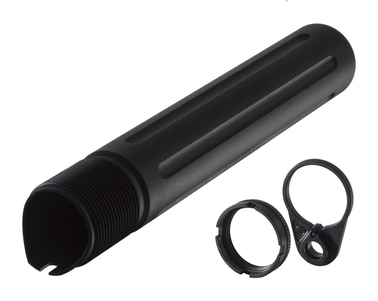 PWS Enhanced Buffer Tube w/ Ratchet Lock Castlenut and Endplate