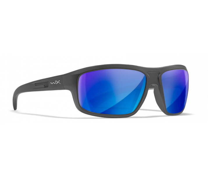Wiley X Contend ACCNT09 Matte Graphite/Captivate Polarized Blue Mirror