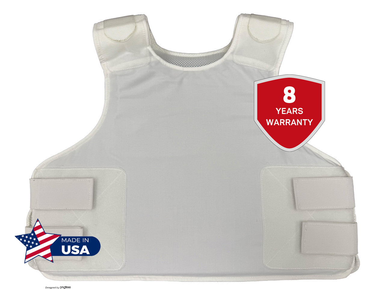 BattleSteel Level 3A Concealable Armor White - Botach®